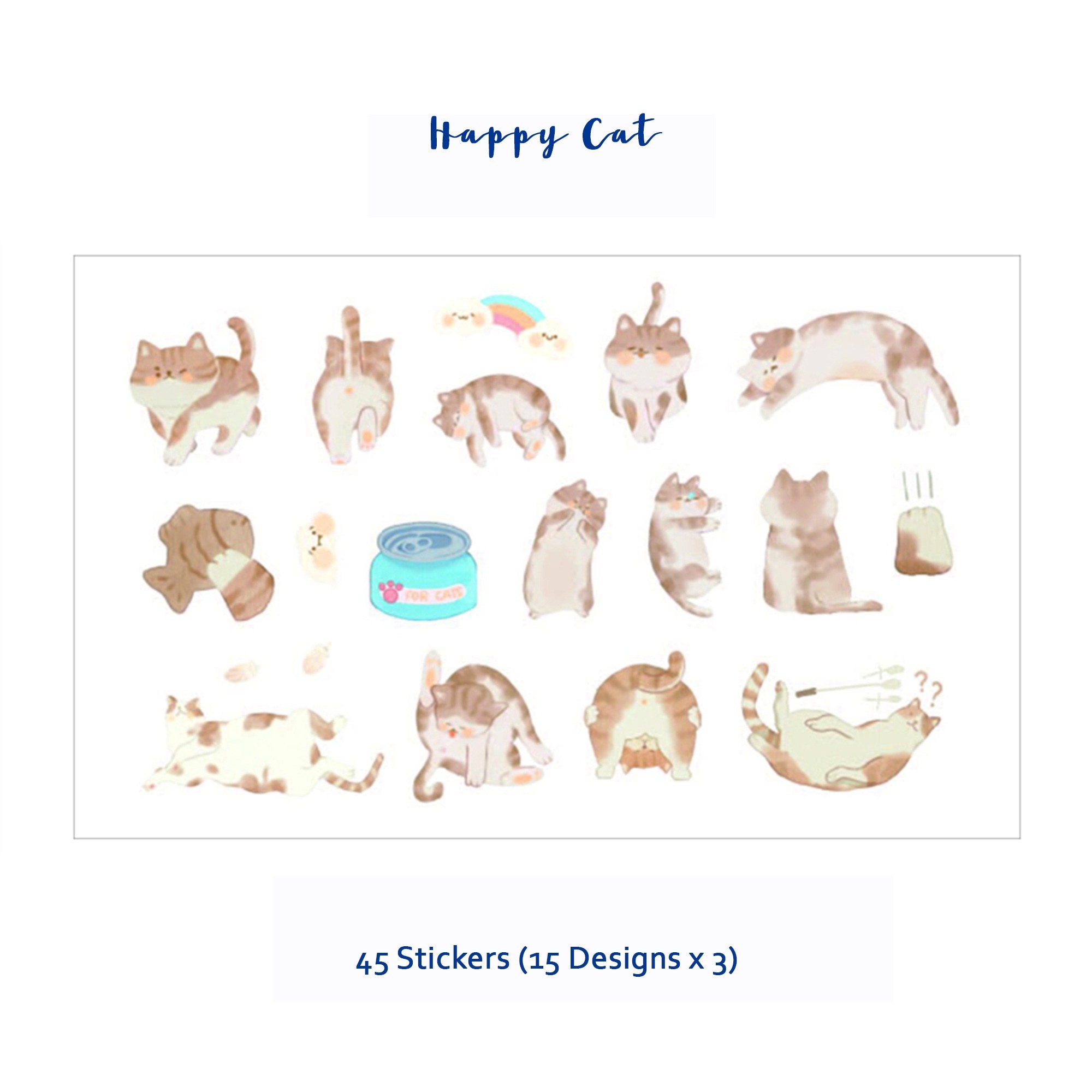 Kawaii Animal Sticker 45 Pack | MoshiMoshi UK