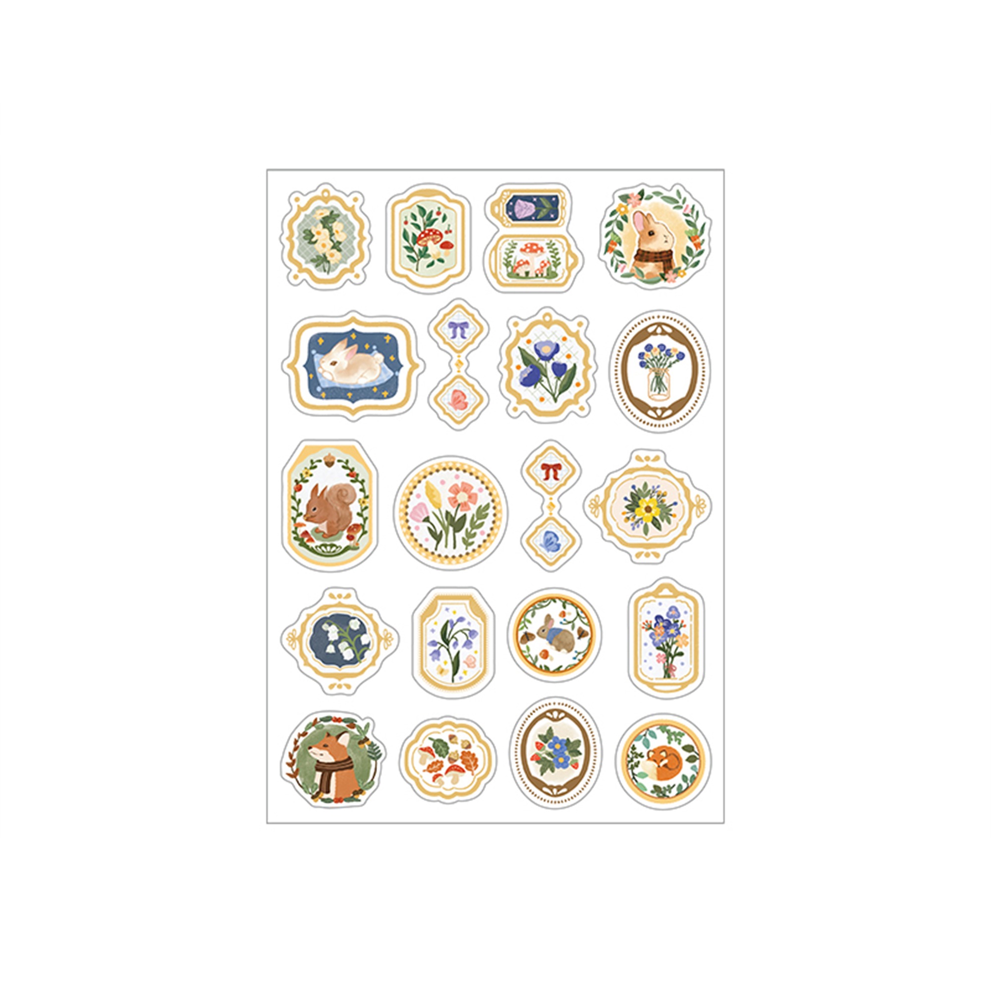 Forest Theme Sticker Sheet - Stamps | MoshiMoshi UK